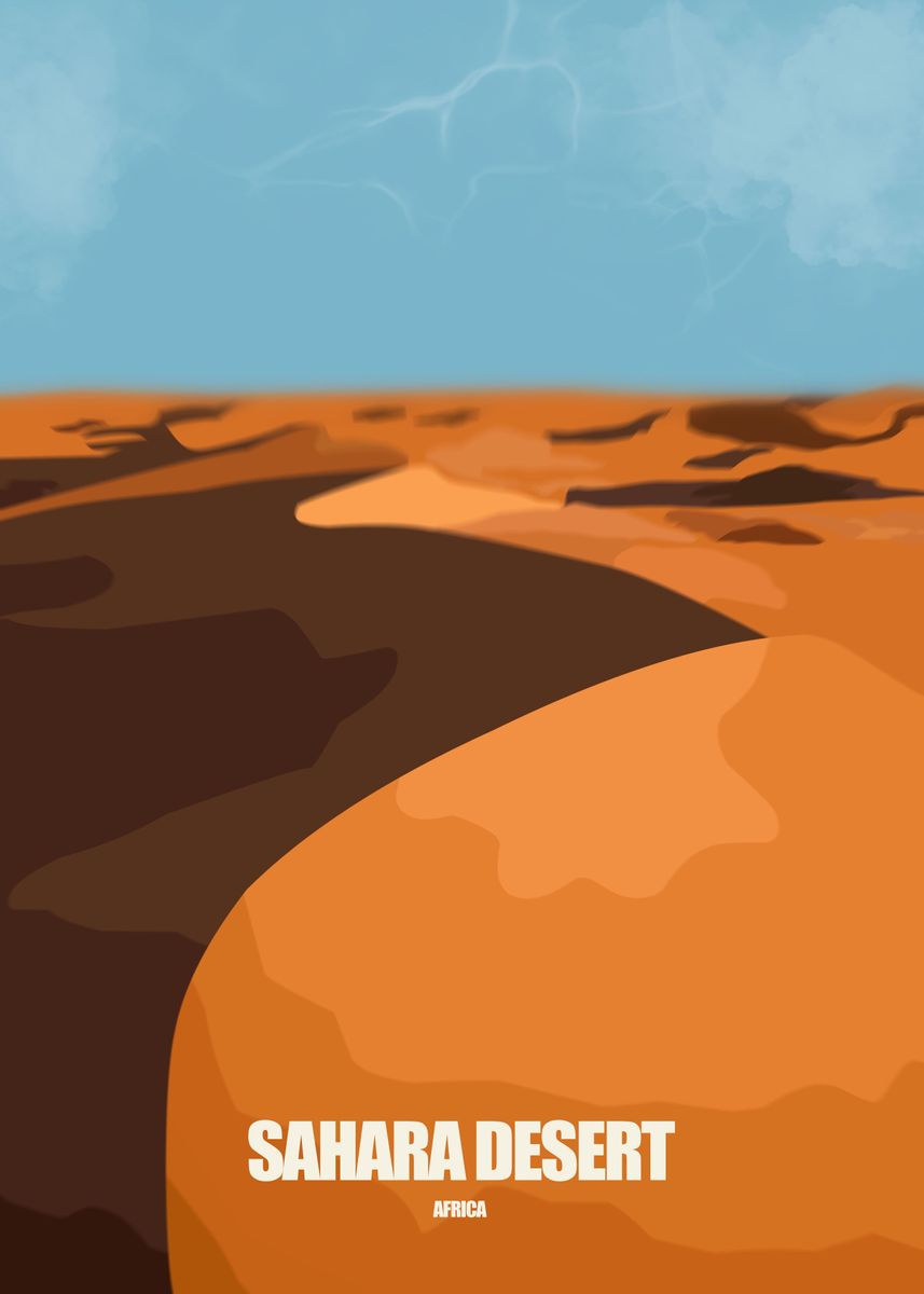 'Sahara Africa' Poster, picture, metal print, paint by CRAFTSSSTUDIO ...