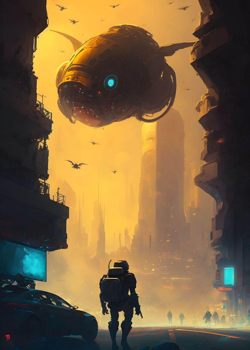 'Post Apocalyptic City ' Poster by Marcelo Vieira | Displate