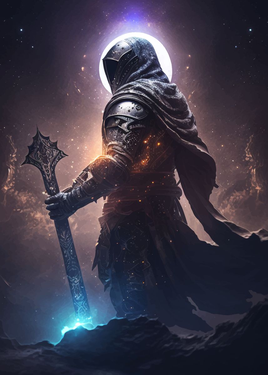 'Knight' Poster, picture, metal print, paint by Mr Yy | Displate