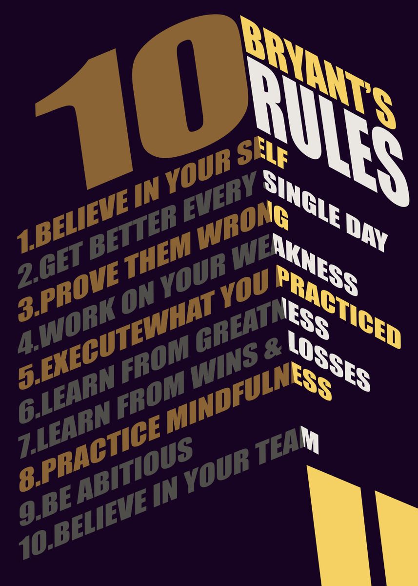 'motivational rules' Poster, picture, metal print, paint by Reno Marino ...