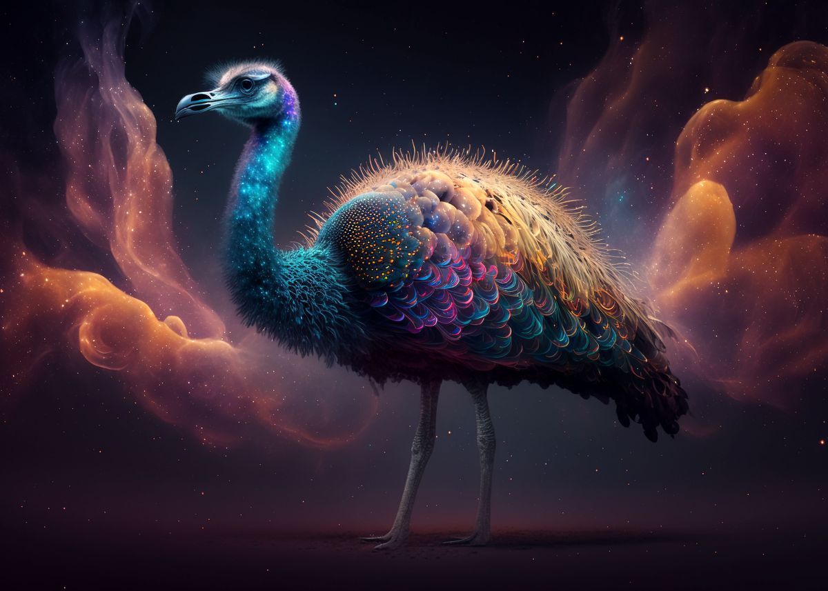 'Spirit Animal Emu' Poster by Jiri Hodecek | Displate