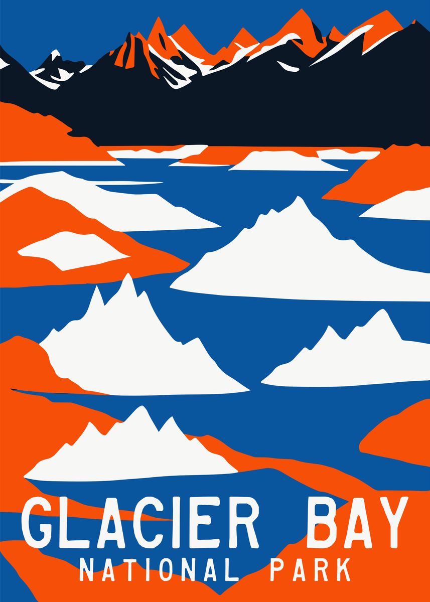 'Glacier Bay National Park' Poster, picture, metal print, paint by ...