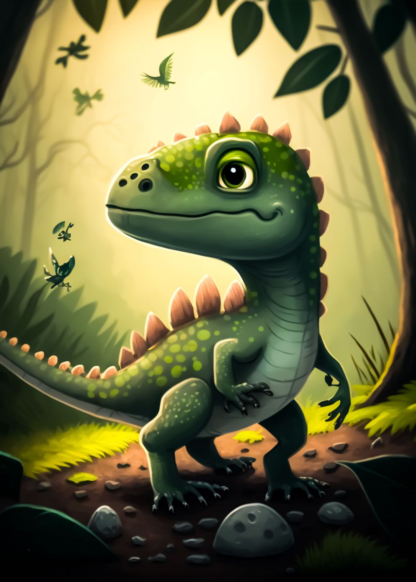 'cute baby dragon' Poster, picture, metal print, paint by OdieBrakusJr ...