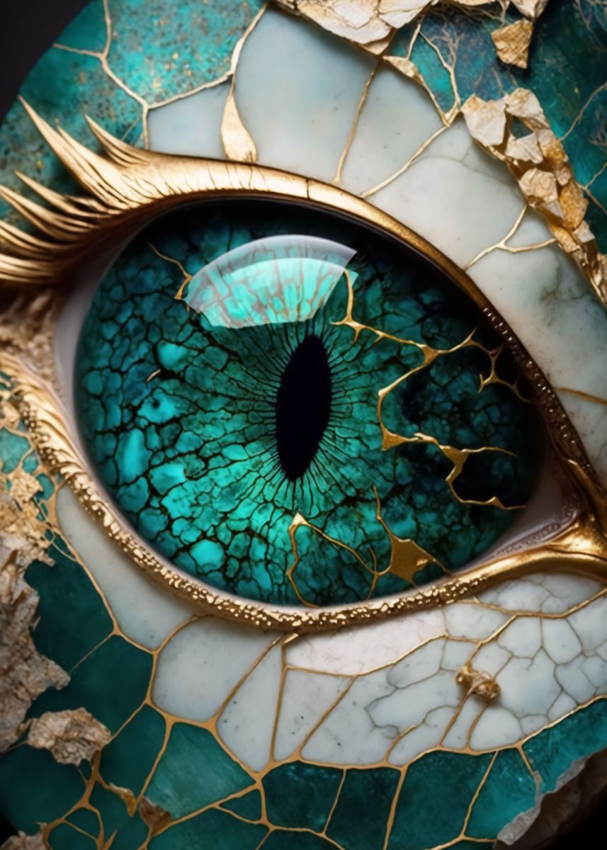'Eye of the Jade Dragon' Poster, picture, metal print, paint by ...