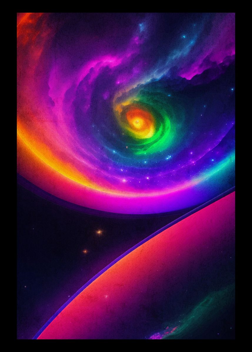 'galaxy' Poster, picture, metal print, paint by retno triningsih ...