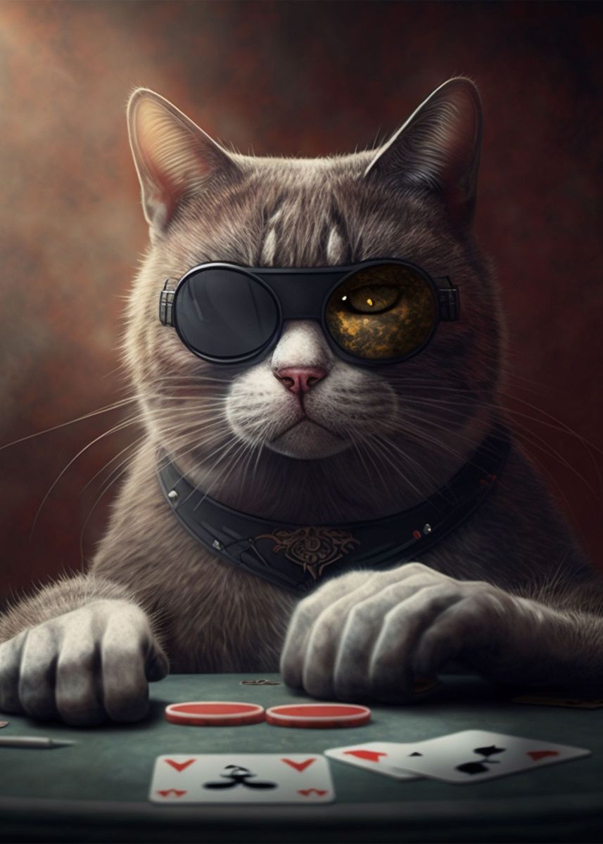 'Cat Animal' Poster, picture, metal print, paint by Philippa Quintero ...