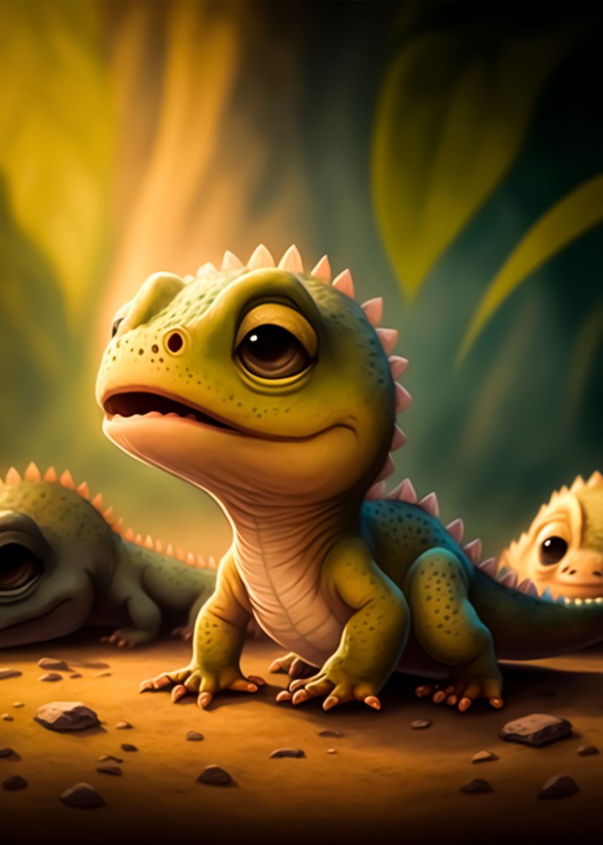 'cute baby dragon' Poster, picture, metal print, paint by OdieBrakusJr ...
