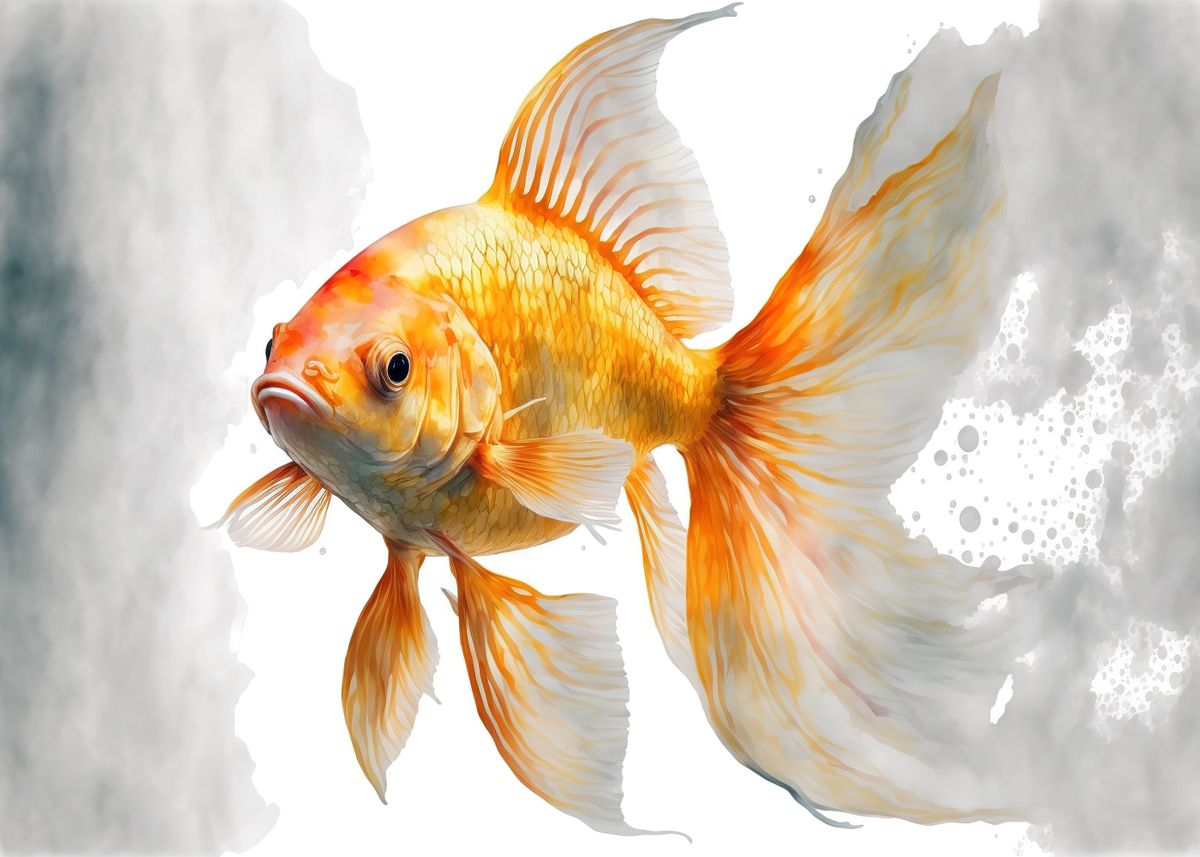 'gold fish ' Poster by Elysia | Displate