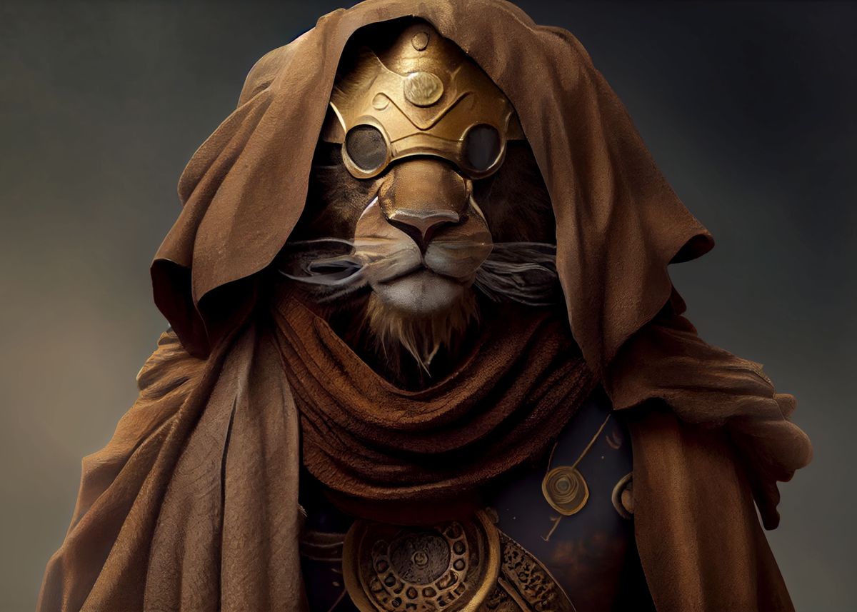 'Portrait Of A Lion Jedi' Poster by Steven Dijkshoorn | Displate