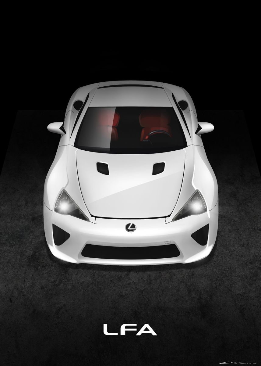 'Lexus LFA' Poster, picture, metal print, paint by Kenan Geraud | Displate
