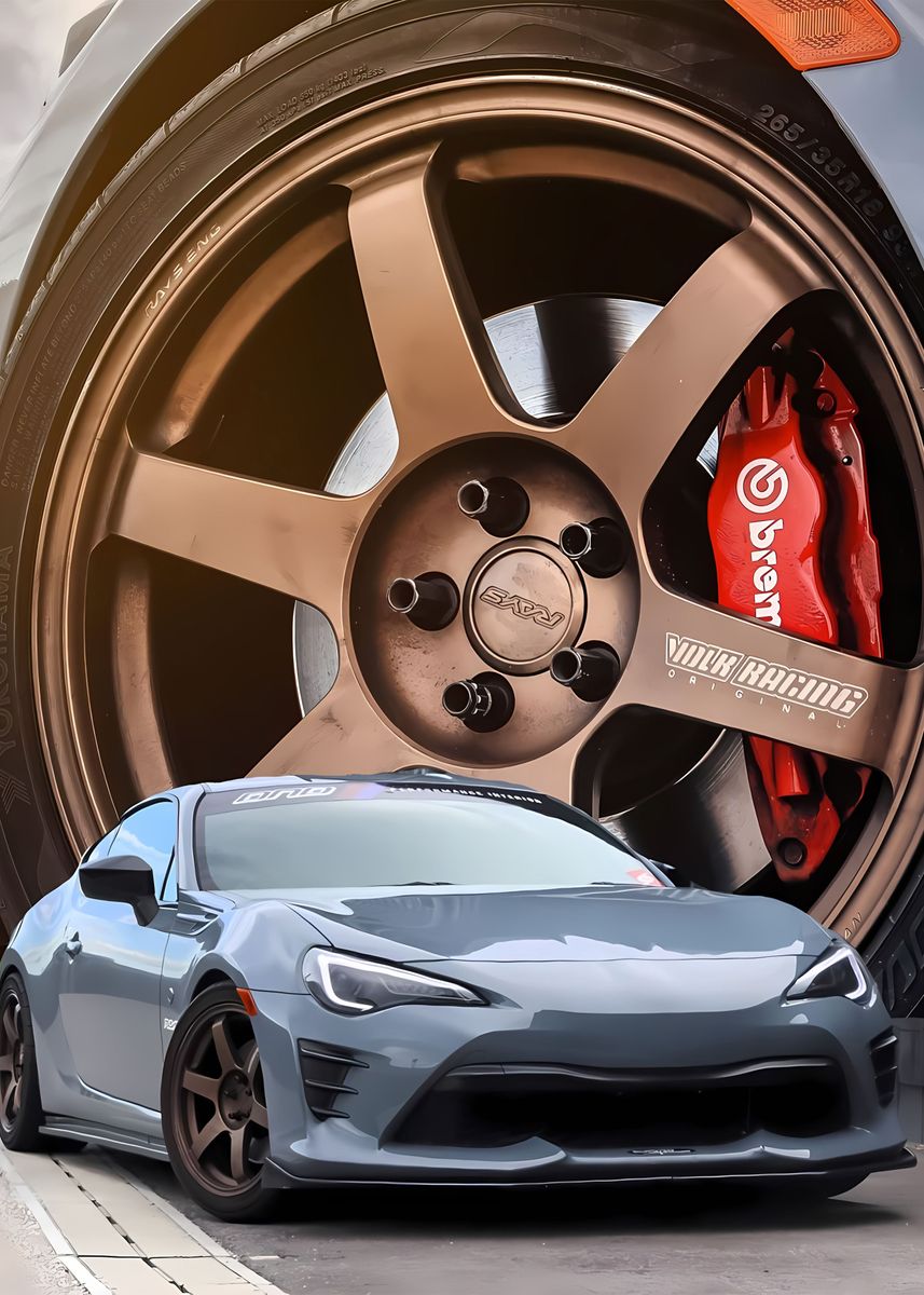 'grey jdm car' Poster, picture, metal print, paint by SAIDI ARTWORKS ...