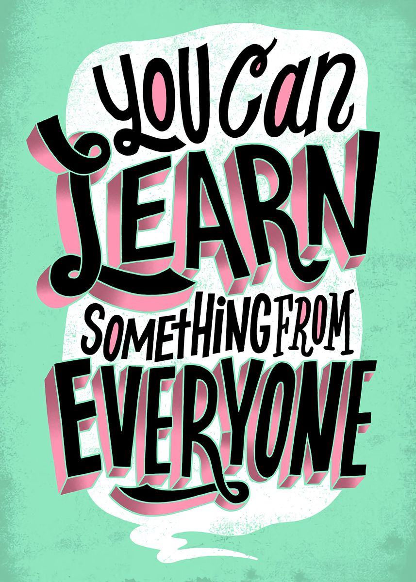 'You Can Learn Poster' Poster, picture, metal print, paint by Boon Bi ...