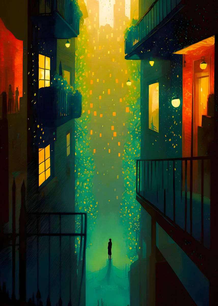 'Cityscape Abstract Art 12' Poster, picture, metal print, paint by ...