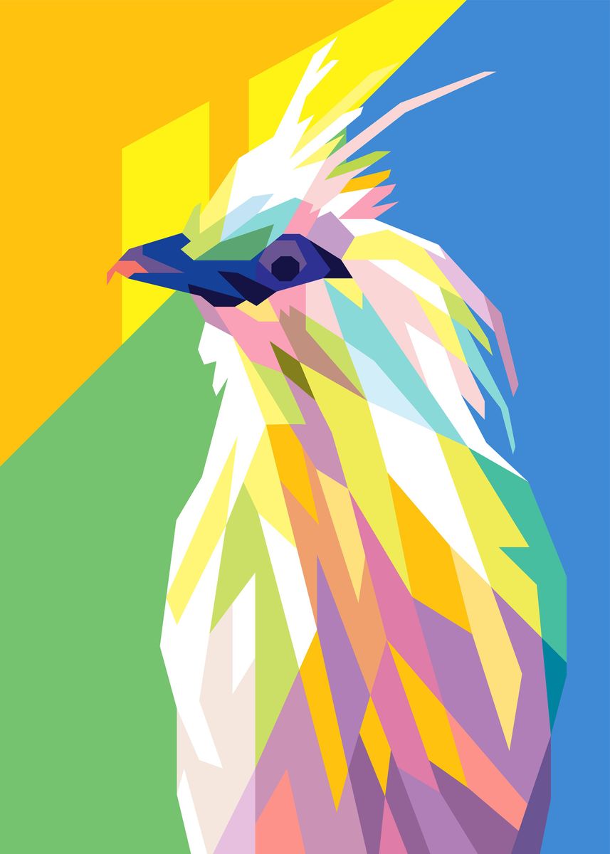 'Bird Pop Art' Poster, picture, metal print, paint by Indra | Displate