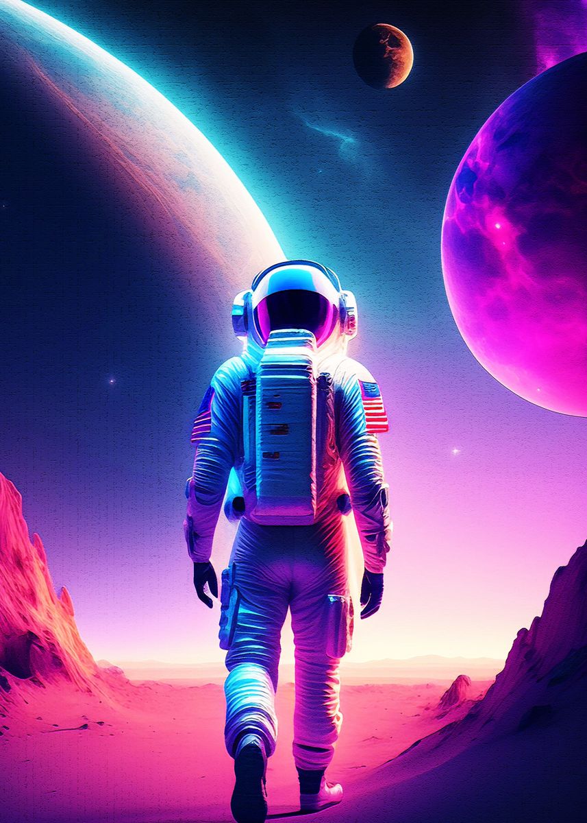 'Alone In Outer Space' Poster by erma wati | Displate