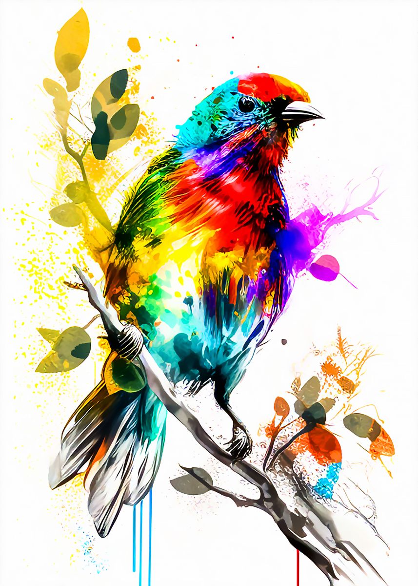 'Bird Painting' Poster by set more | Displate