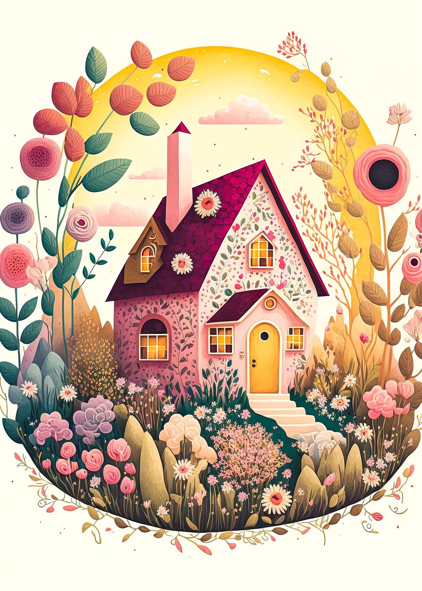 'Fairy Tale House' Poster, picture, metal print, paint by AlekSunDoor ...
