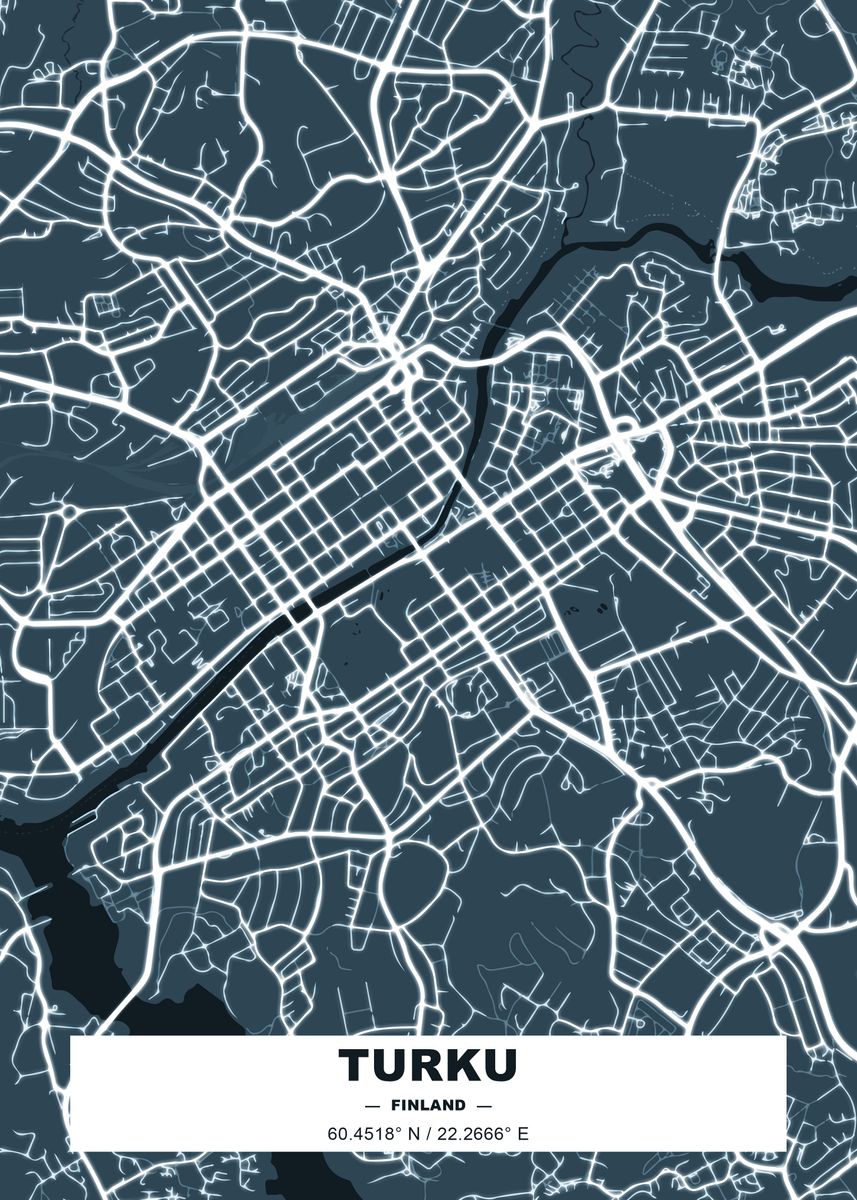 'Turku' Poster, picture, metal print, paint by Bo Kev | Displate