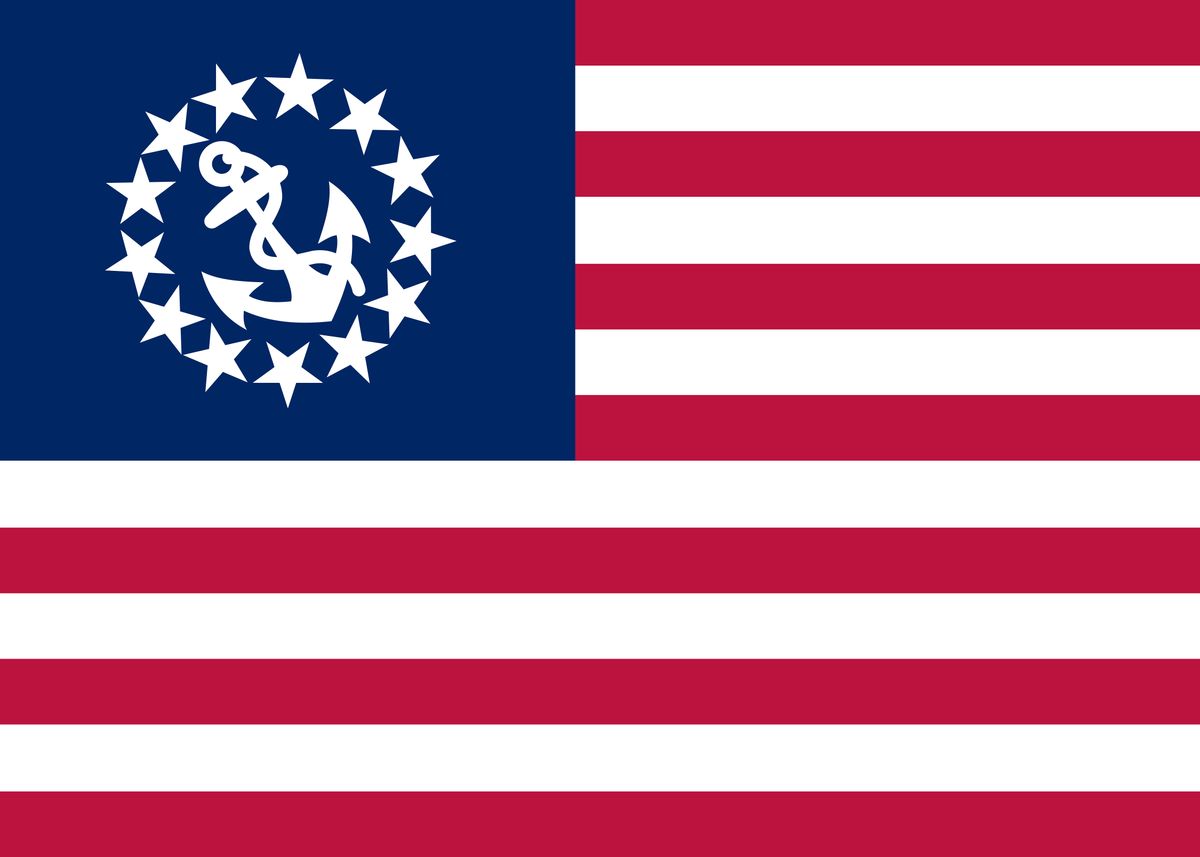 'US Yacht Ensign Flag' Poster by Bruce Stanfield | Displate
