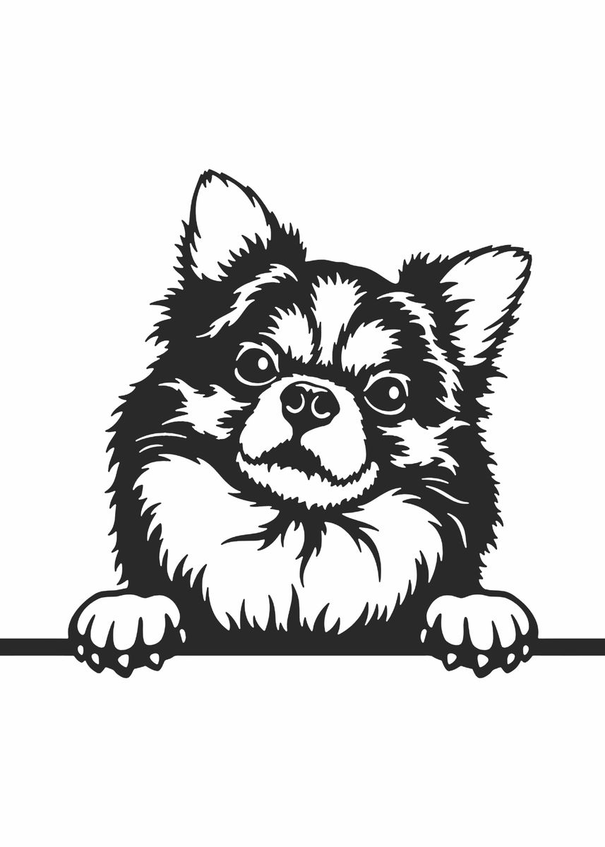 'dog' Poster, picture, metal print, paint by Day1bun Art | Displate