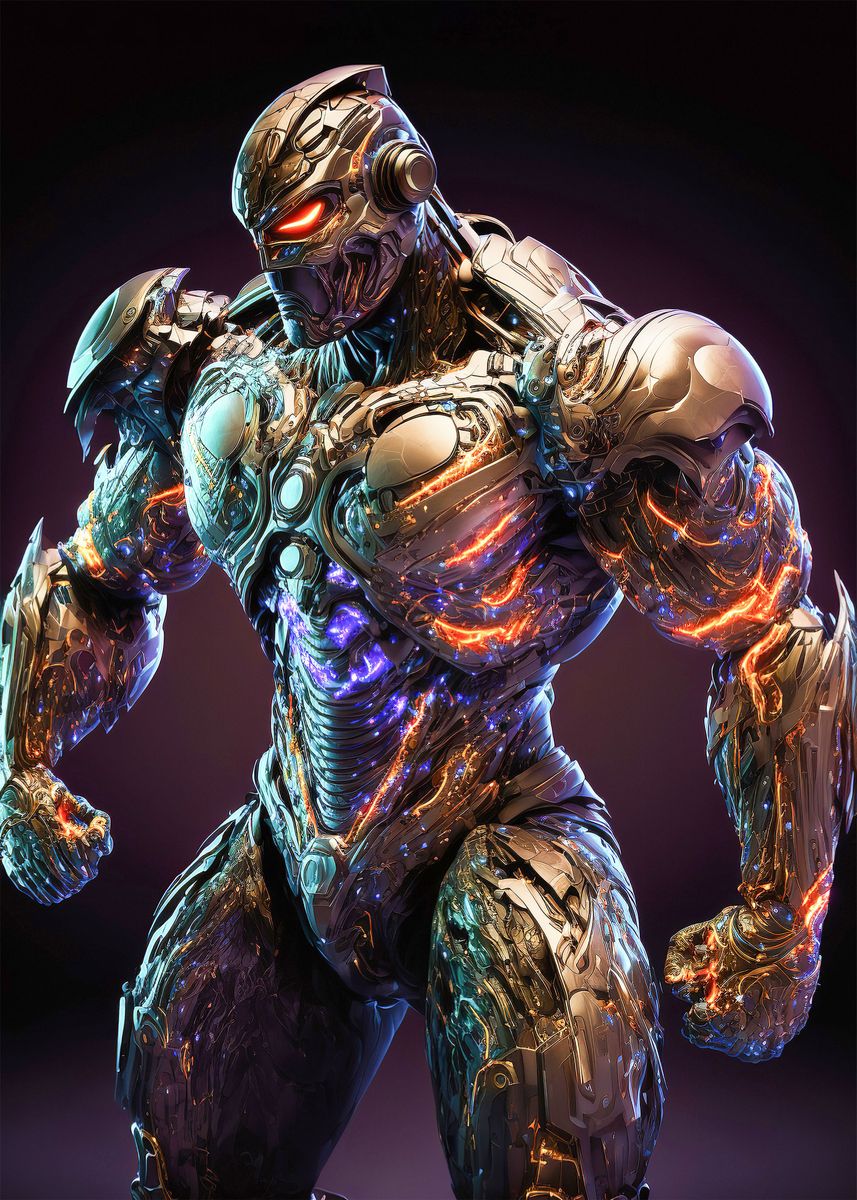 'Cyborg' Poster, picture, metal print, paint by Arturo Vivo | Displate