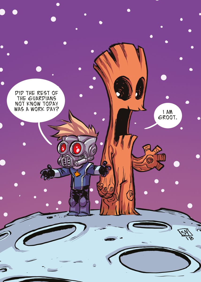 'A work day' Poster, picture, metal print, paint by Marvel | Displate