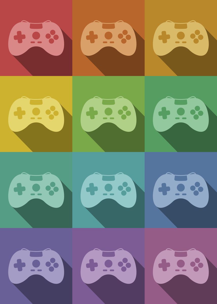 'Video Game Controller Art' Poster, picture, metal print, paint by ...