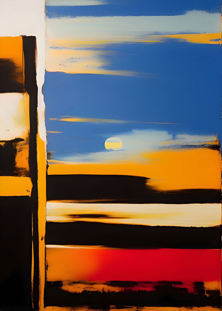 'Warm Palette Painting' Poster, picture, metal print, paint by BluePinkPanther | Displate