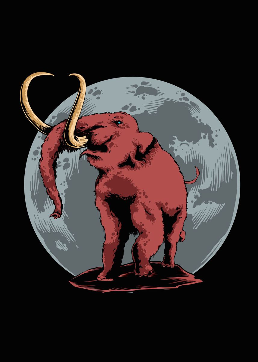 'Mammoth' Poster, picture, metal print, paint by JusticeEichmann Studio ...
