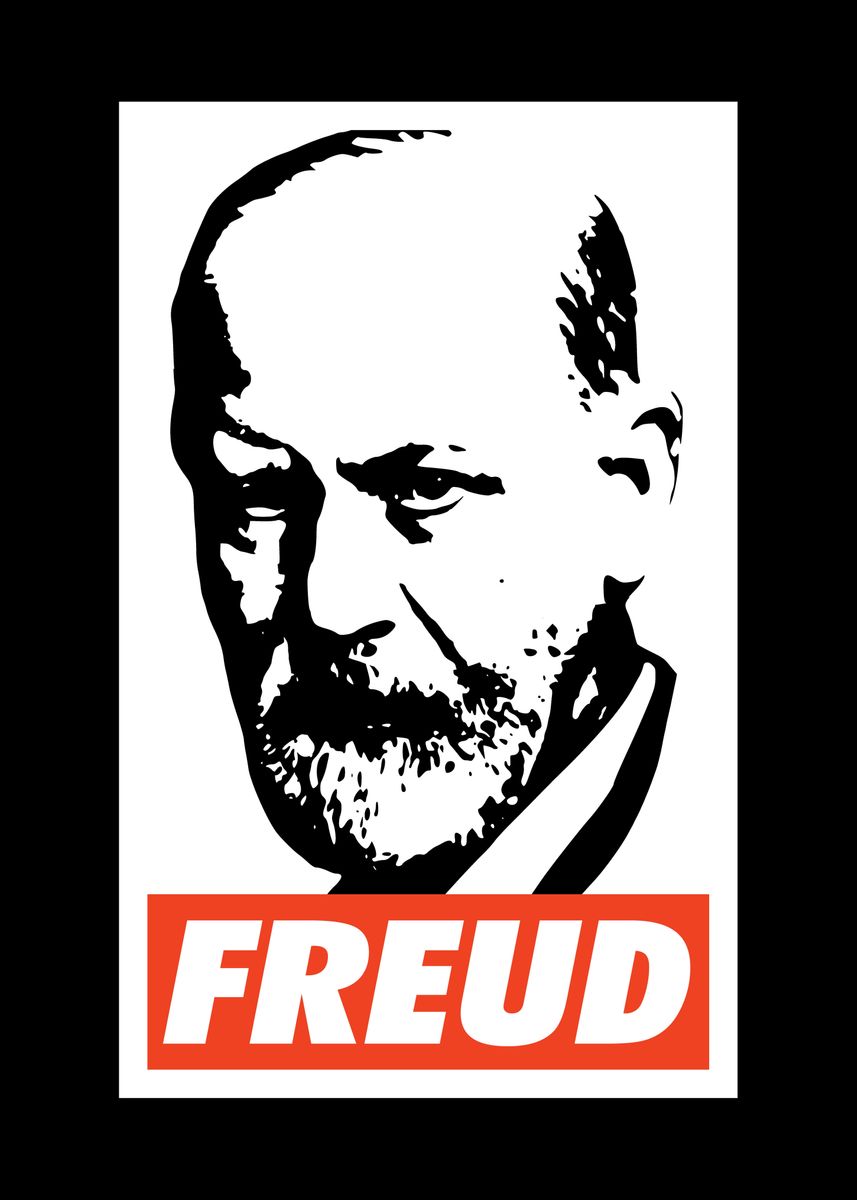 'Sigmund Freud' Poster, picture, metal print, paint by Filip Hellman ...