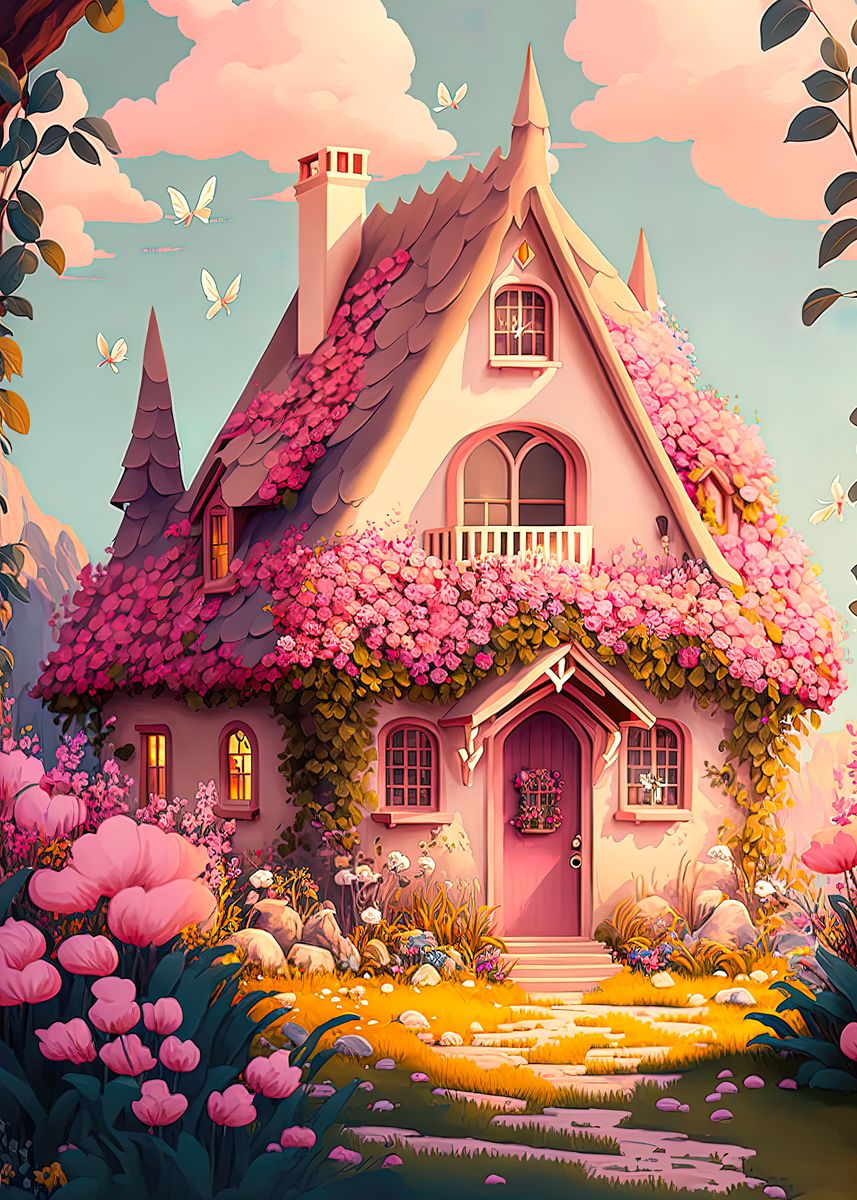 'Joyful House' Poster, picture, metal print, paint by AlekSunDoor Art ...