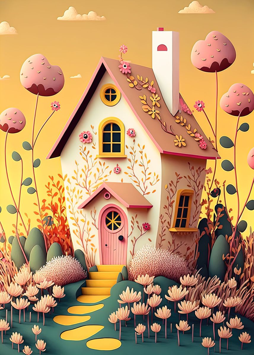 'Fairytale House' Poster, picture, metal print, paint by AlekSunDoor ...