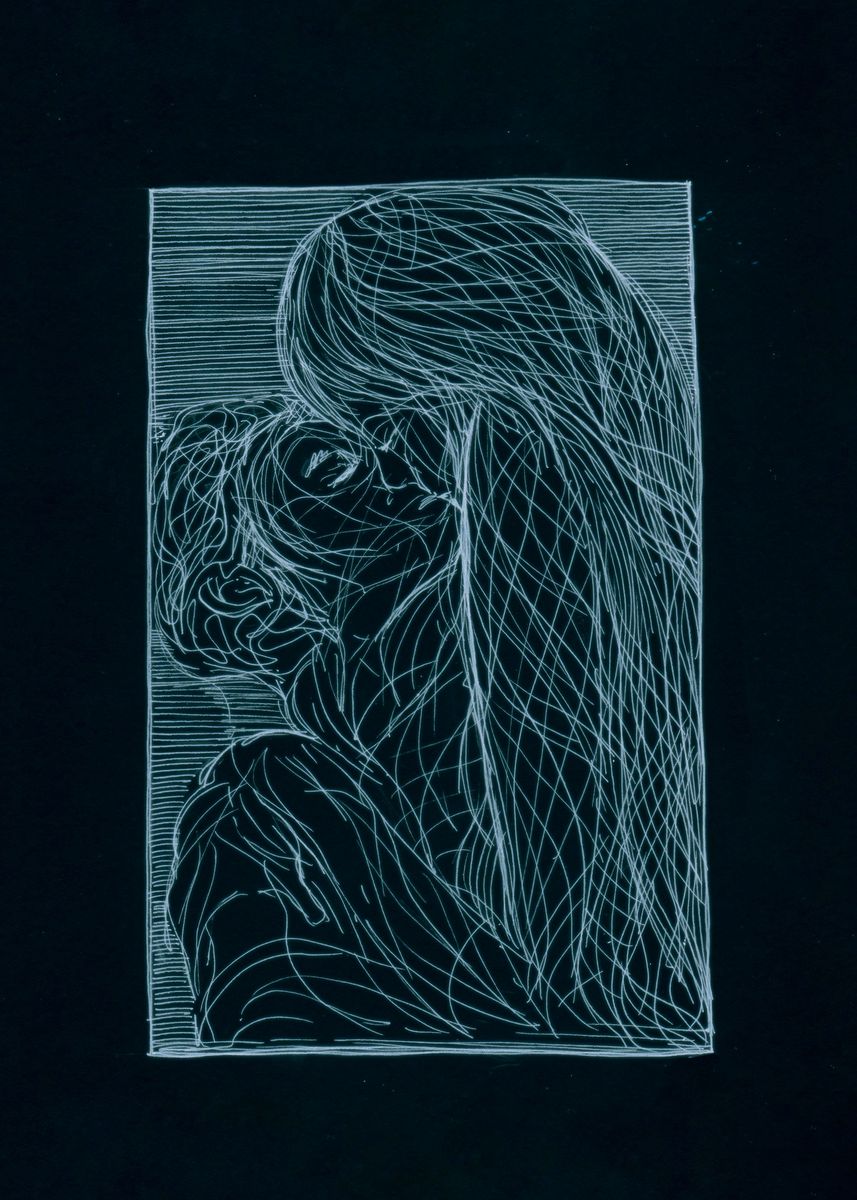 'The Kiss' Poster, picture, metal print, paint by Guilherme Krol | Displate