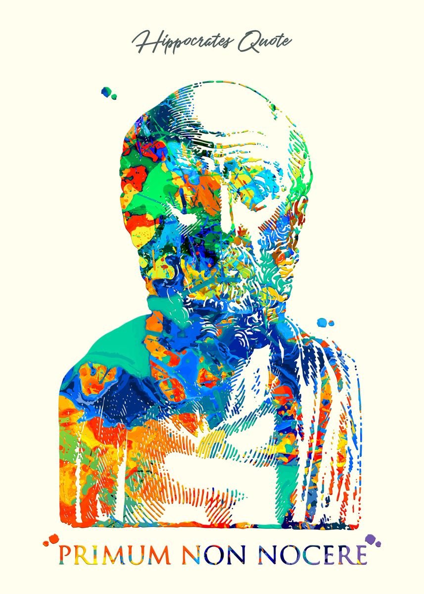 'Hippocrates Quote' Poster, picture, metal print, paint by Vincent ...