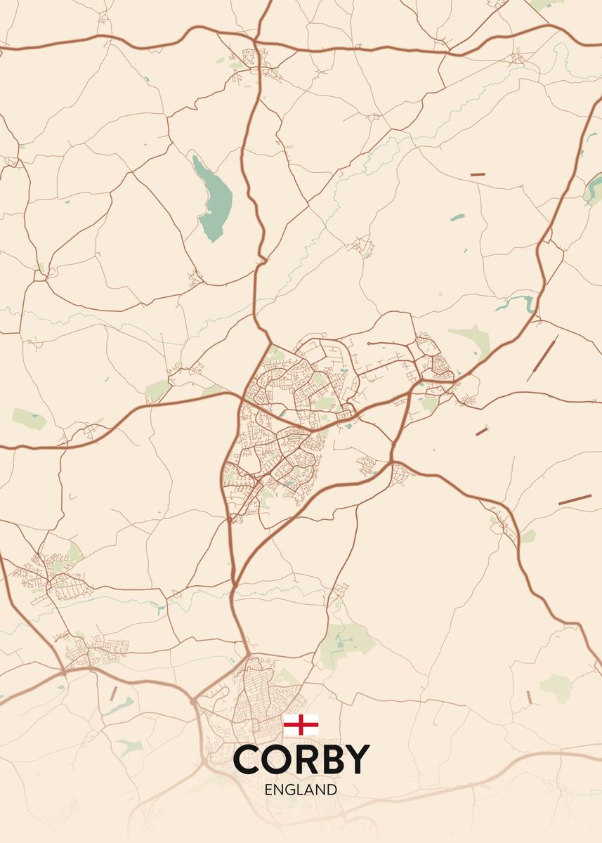 'Corby UK' Poster, picture, metal print, paint by IMR Designs | Displate