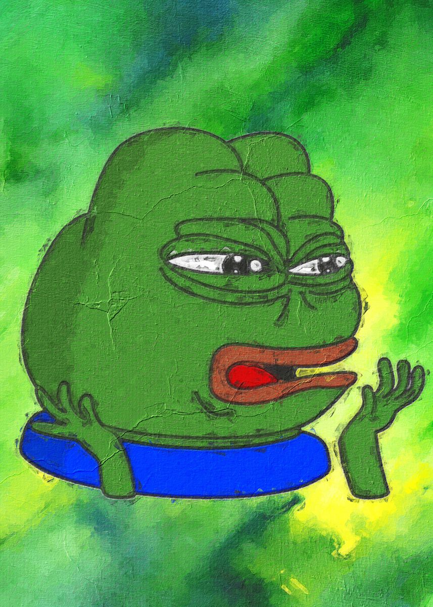'Pepe the Frog' Poster, picture, metal print, paint by Meme Daily ...