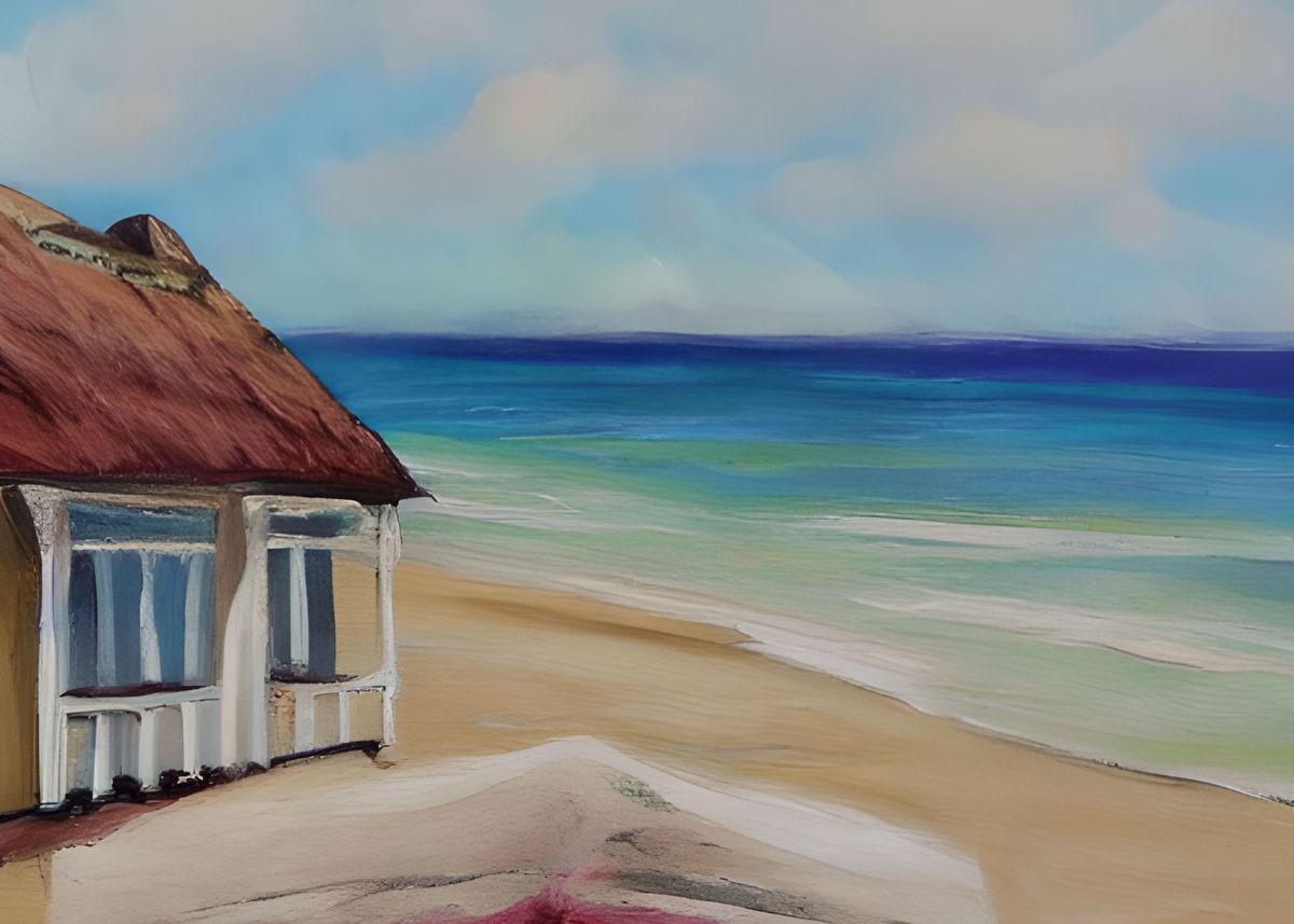 'Beach House' Poster by Darlene Zagata | Displate