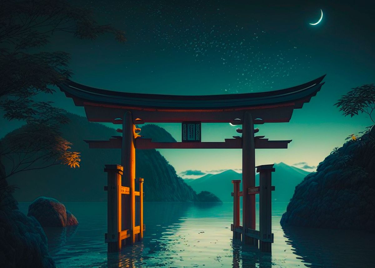 'japan landscape ' Poster by I Love Displate | Displate