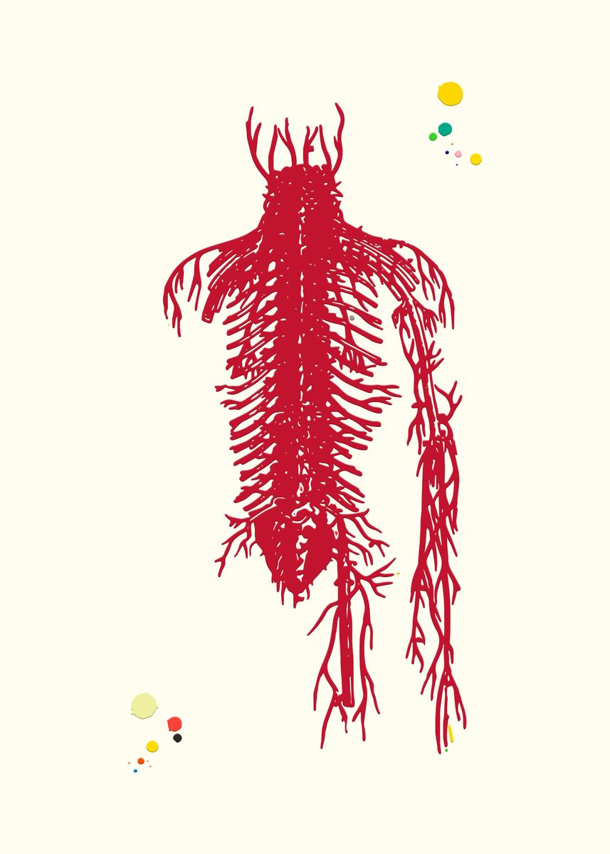 'Circulatory System' Poster, picture, metal print, paint by Dutton Jerrell | Displate