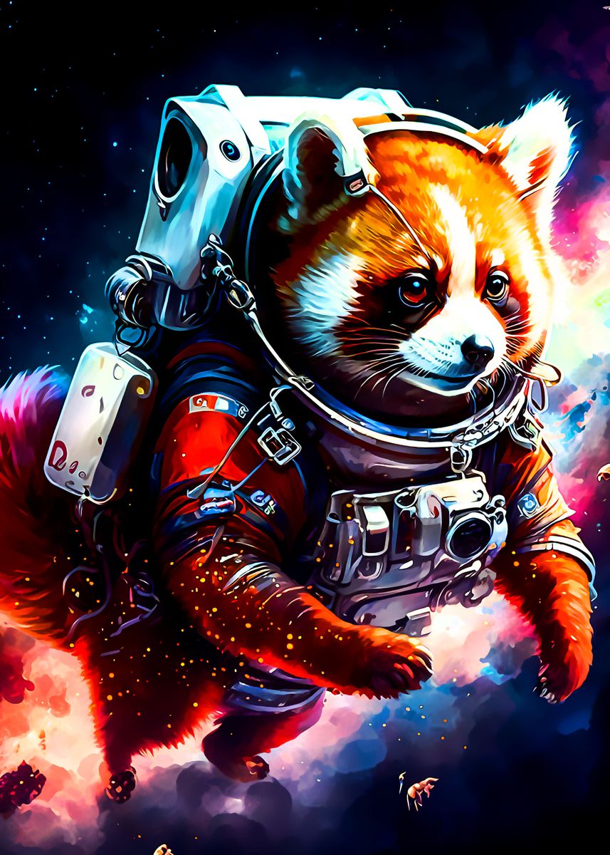 'Red Panda' Poster, picture, metal print, paint by dung nguyen | Displate