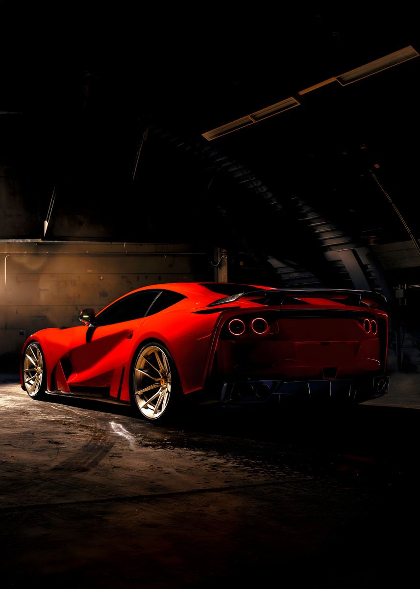 'ferrari 812' Poster, picture, metal print, paint by Recca | Displate