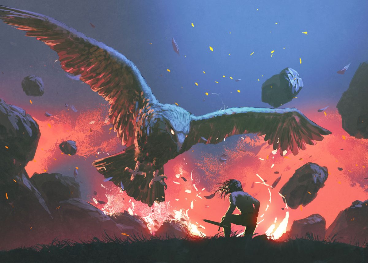 'legendary eagle' Poster by Color Art | Displate