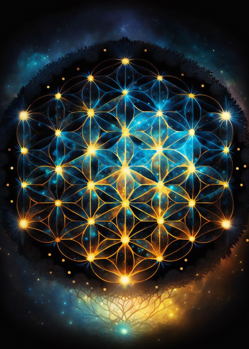 'Flower of life' Poster, picture, metal print, paint by Powerful Words ...