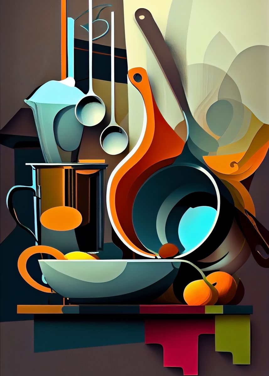 'Kitchen Remix' Poster, picture, metal print, paint by Steel Canvas ...