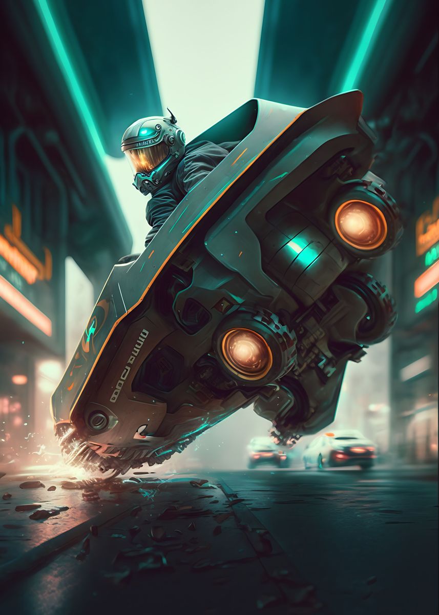 'Hover Engine' Poster by Guillaume Pingard | Displate
