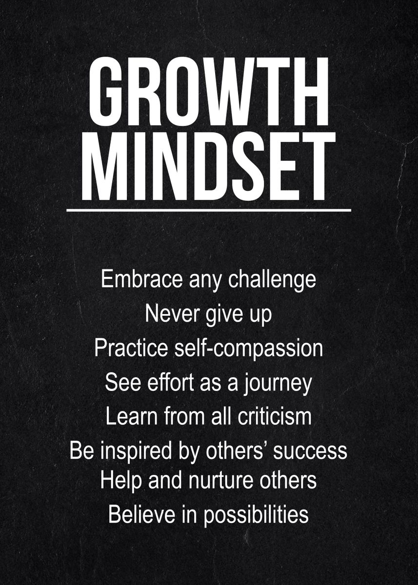 'mindset inspirational' Poster, picture, metal print, paint by ...