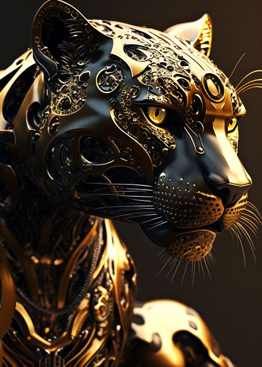 'Leopard Robot' Poster by 4147 Studios | Displate