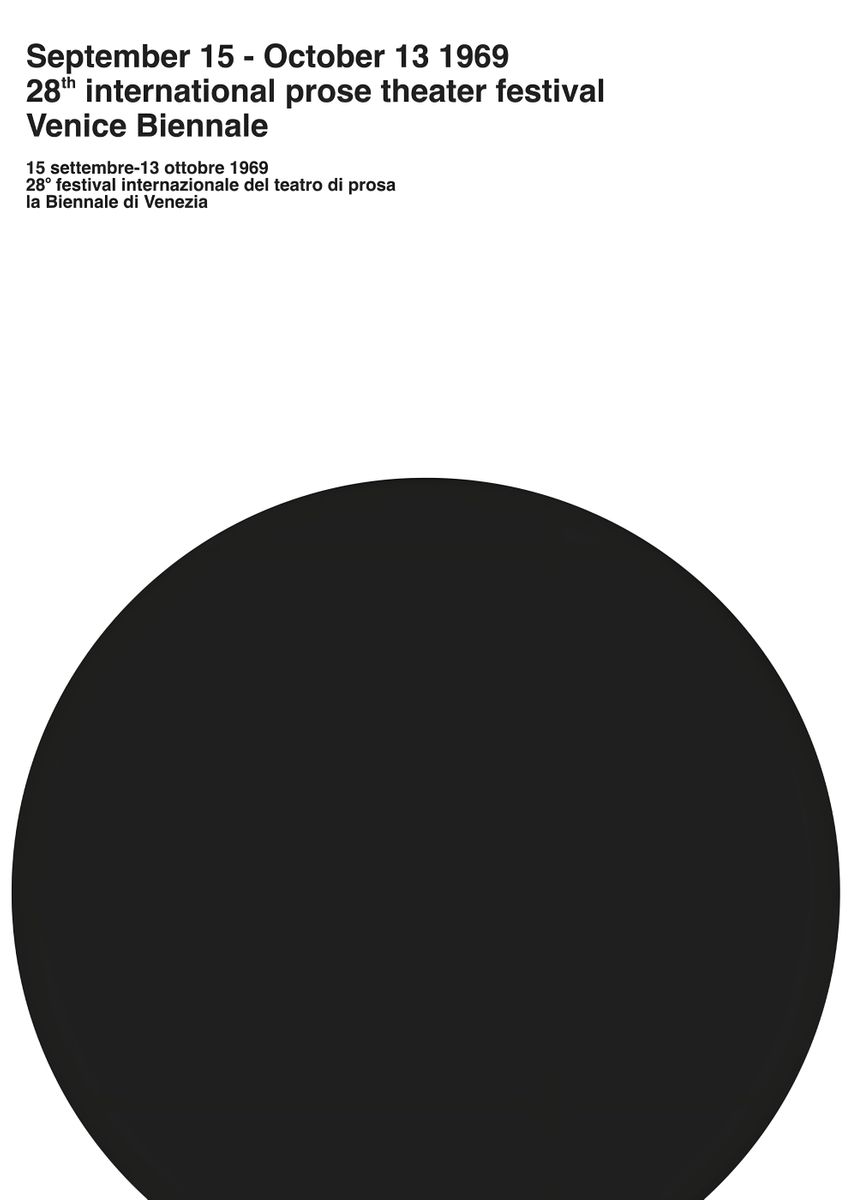 'Biennale 1969 A G Fronzoni' Poster, picture, metal print, paint by Izu ...