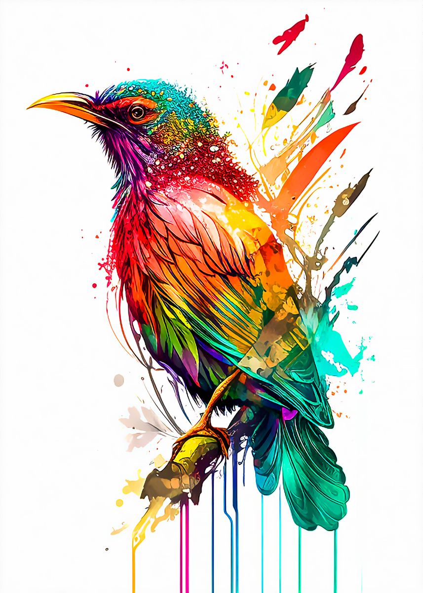 'Bird Painting' Poster by set more | Displate