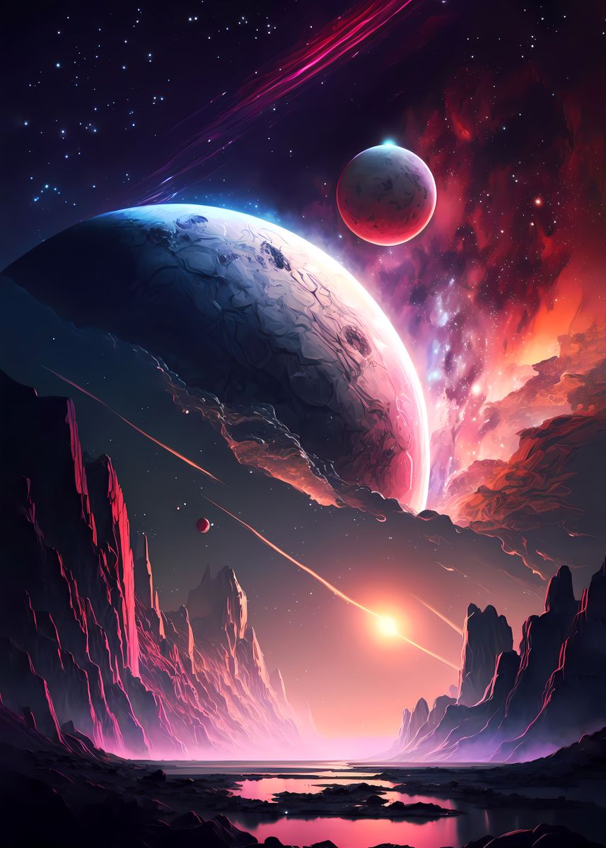'Galactic Panorama' Poster, picture, metal print, paint by Luong Phat ...